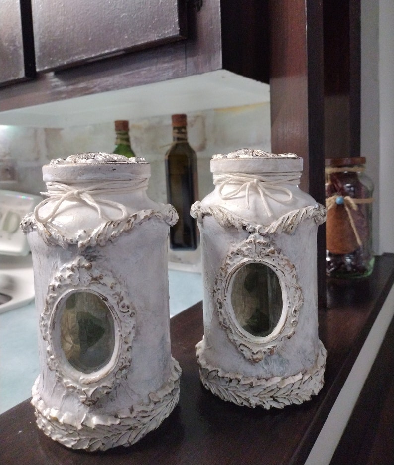 Set of Art Deco Flour and Sugar Jars - Etsy