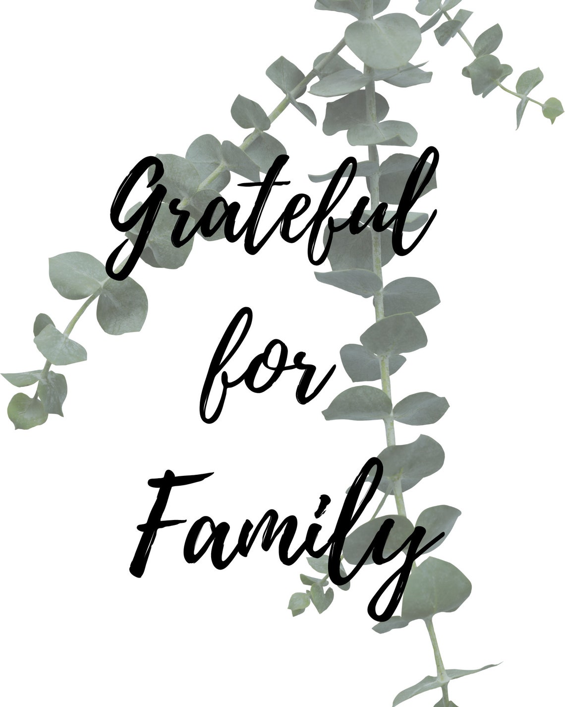 Thankful Signs Printable Set of 6, 5x7, 8x10, 11x14 Holiday Printable ...