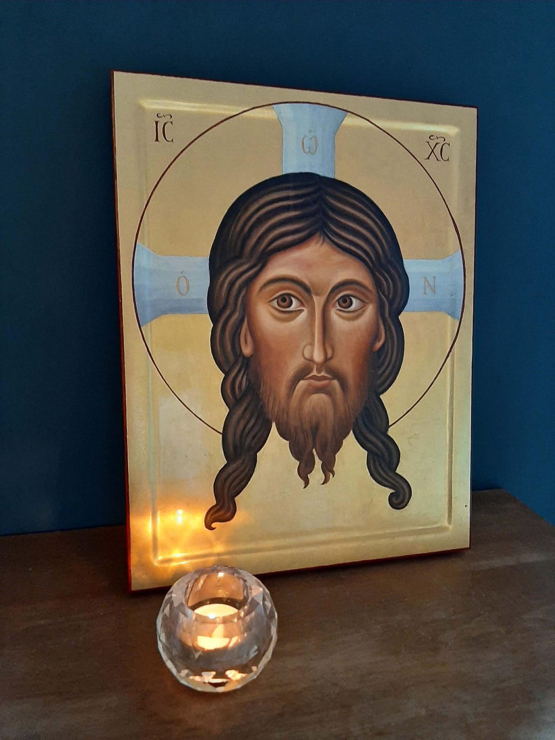 Christ Mandilion Orthodox Icon of Face-not-made-with-hands, Handmade ...