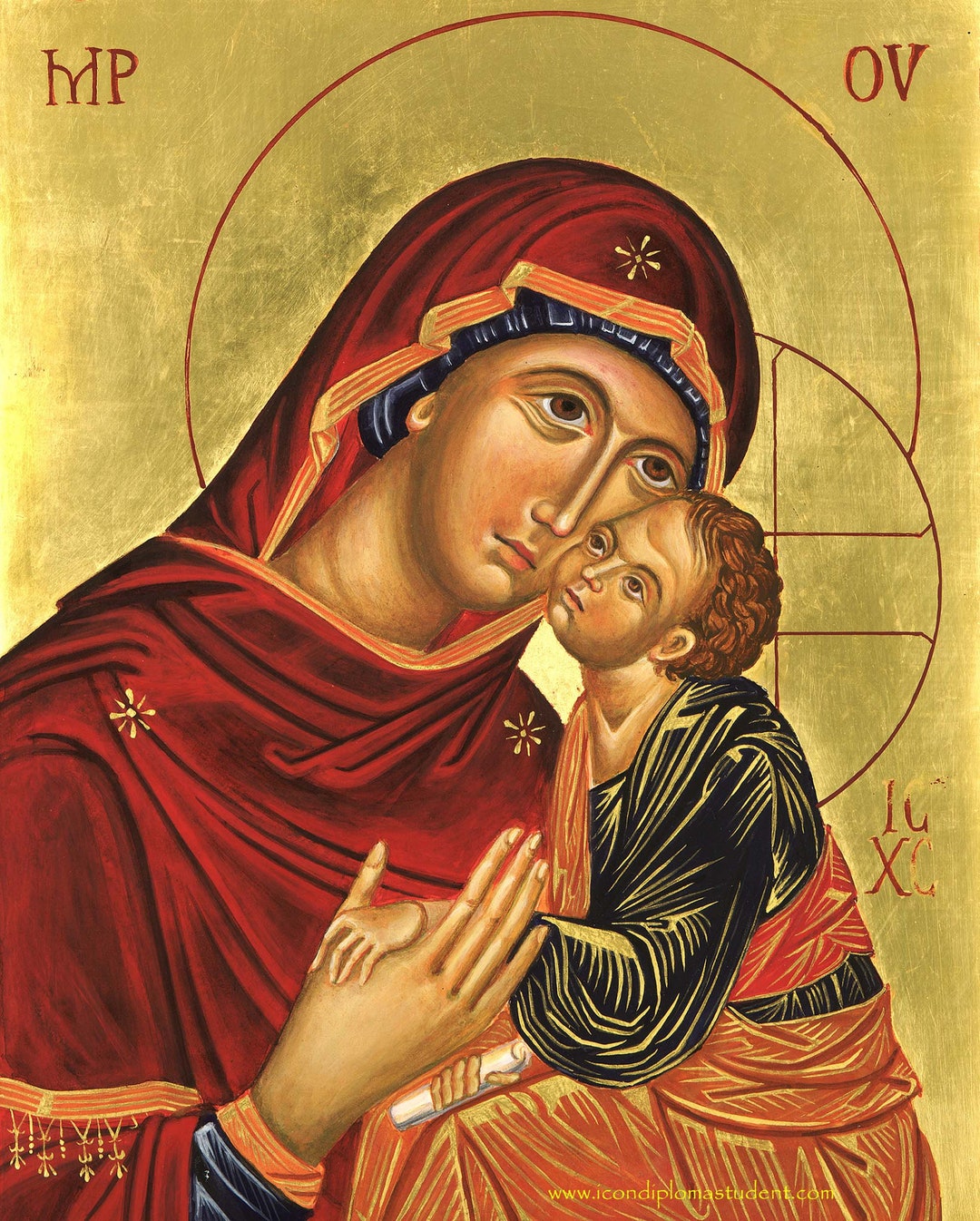 Icon of Loving Kindness, High Resolution Print Set in 8 X 10 Inch Mount ...