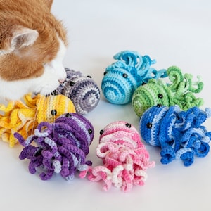 Cat Toys Crochet Cat Tosys Catnip Toys Silvervine Catnip Octopus Cat ...