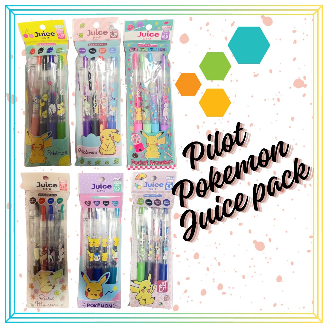 ZEBRA Japan Pokemon Juice Pen Set - Etsy