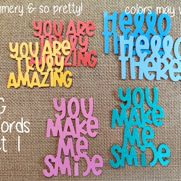 Die Cut Words - Etsy