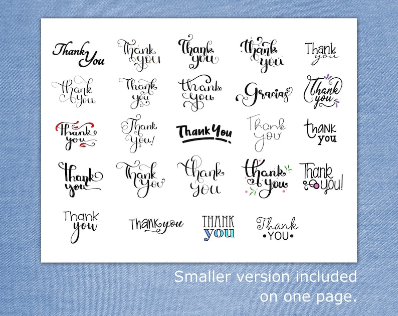 Thank You, Grateful, Sentiments, Word Art, Printable, Print & Cut ...