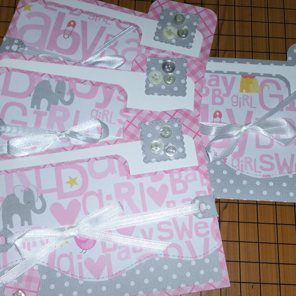 Baby Girl Baby Handmade File Folder Card Pink - Etsy