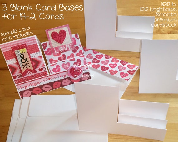 Card Bases Cardstock Card-making Fun Folds Fancy for 3 - Etsy