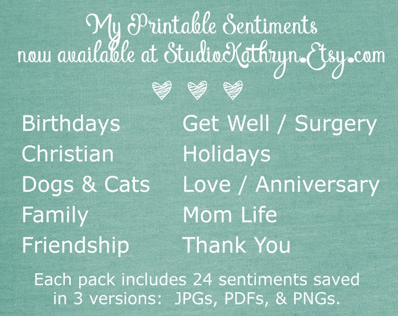 Birthday, Sentiments, Word Art, Printable, Print & Cut, Digital ...