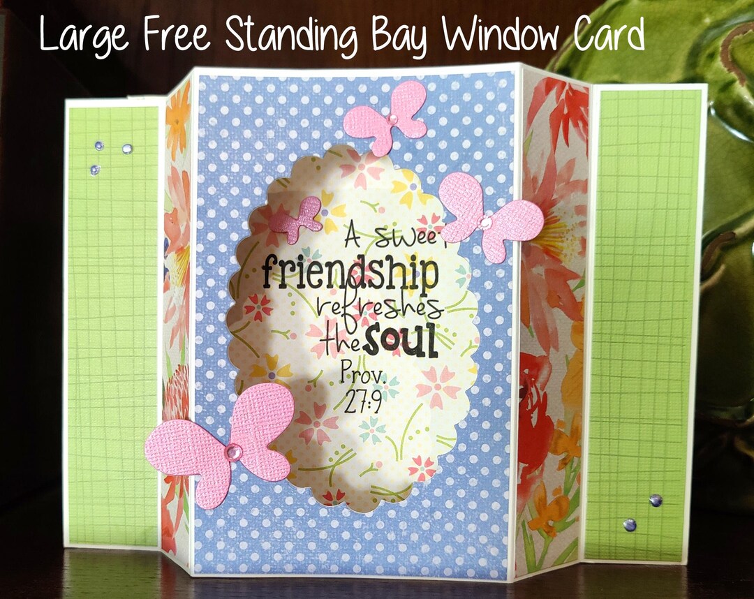 Friendship, Card, 3-D, Handmade, Fancy Fold, Butterflies, Large - Etsy