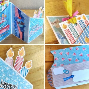 Handmade Card, Digital Download, Printable, Card Kit, Fancy Fold, 3D, 3 ...