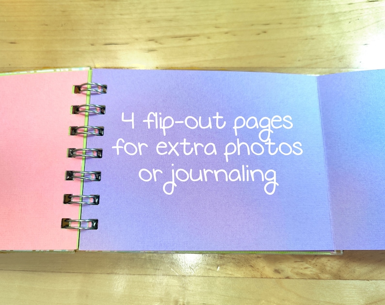 Premade, Baby Girl Mini Album Scrapbook 4.25” X 5.5” 36 Photos Flip-out ...