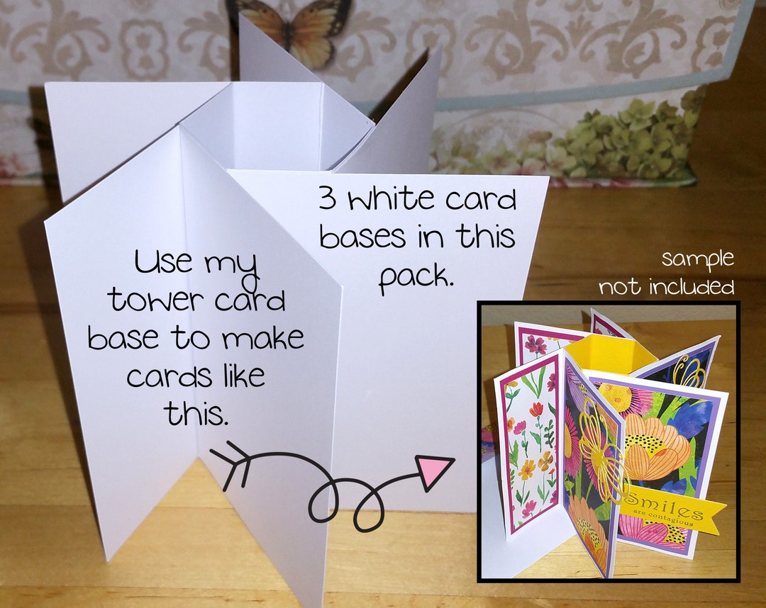 Card Bases, Cardstock, Card-making, Pinwheel Tower, 3 Card Bases, 5x7 ...