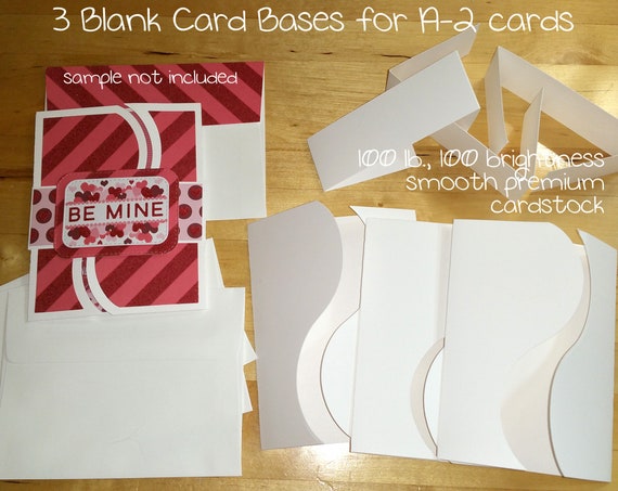Card Bases Cardstock Card-making Fun Folds Fancy for 3 | Etsy