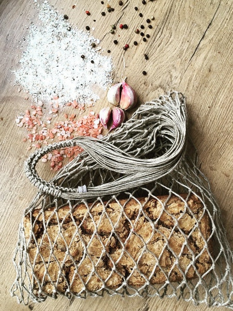 Natural Linen String Bag Grocery Bag Strong Bag Bestseller - Etsy