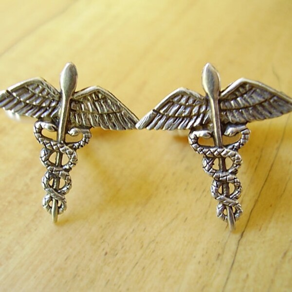 Sterling Silver Caduceus - Etsy