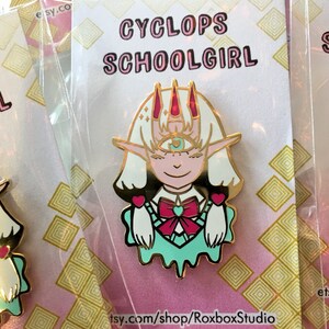 Cute Cyclops Schoolgirl Pin - Etsy