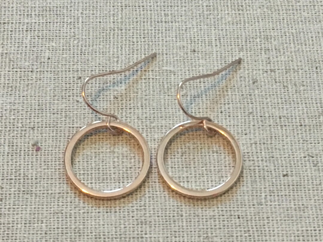 Rose Gold Hoop Earrings - Etsy