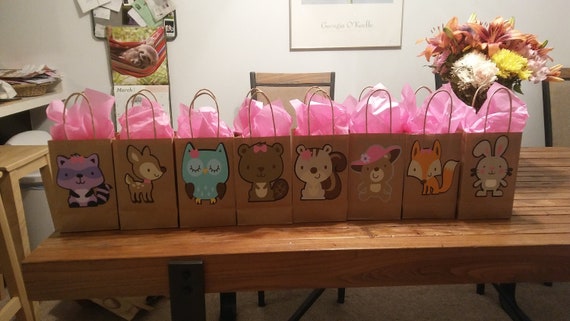 Woodland Theme Gift Bags | Etsy