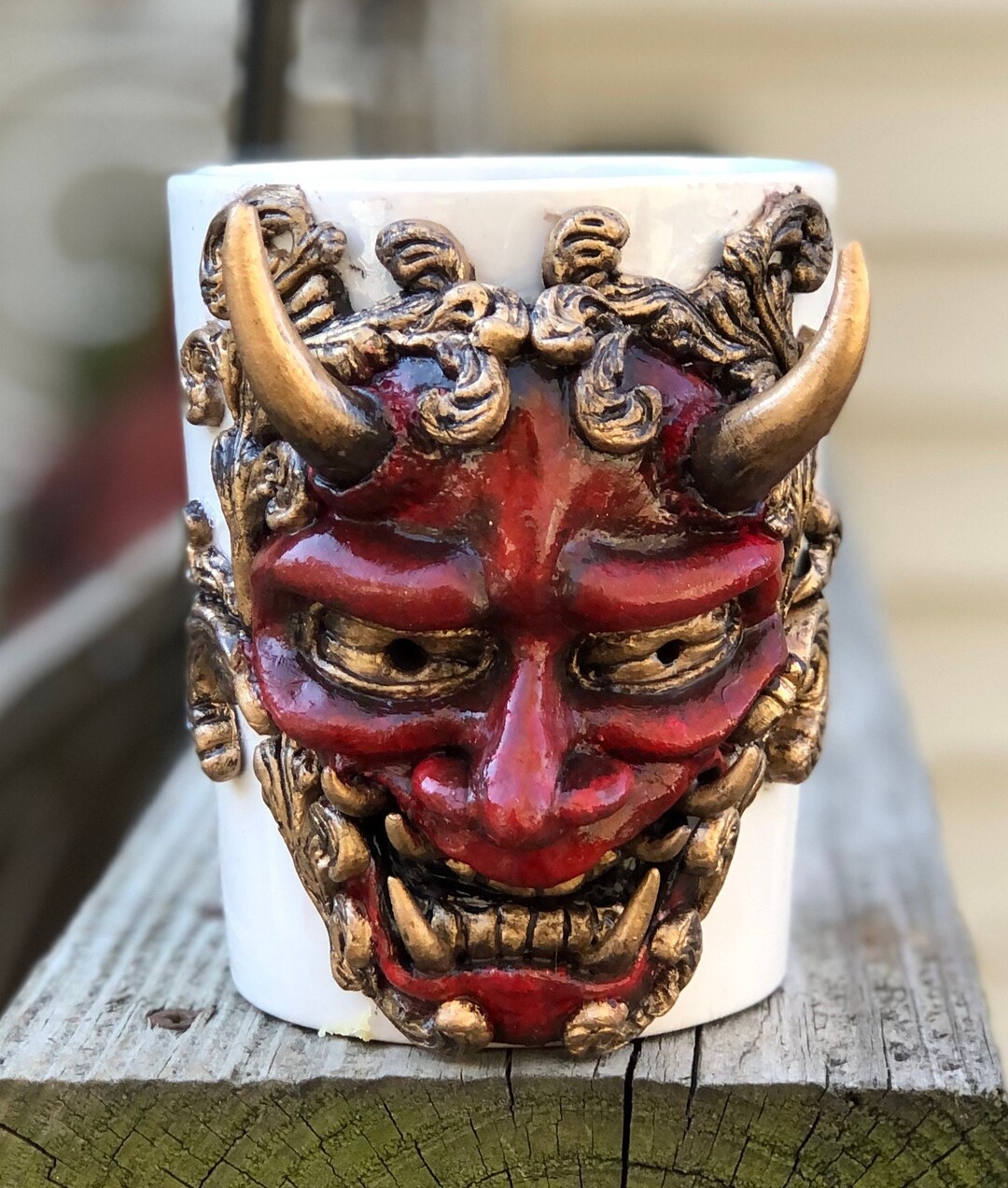 Oni Mask Mug - Etsy