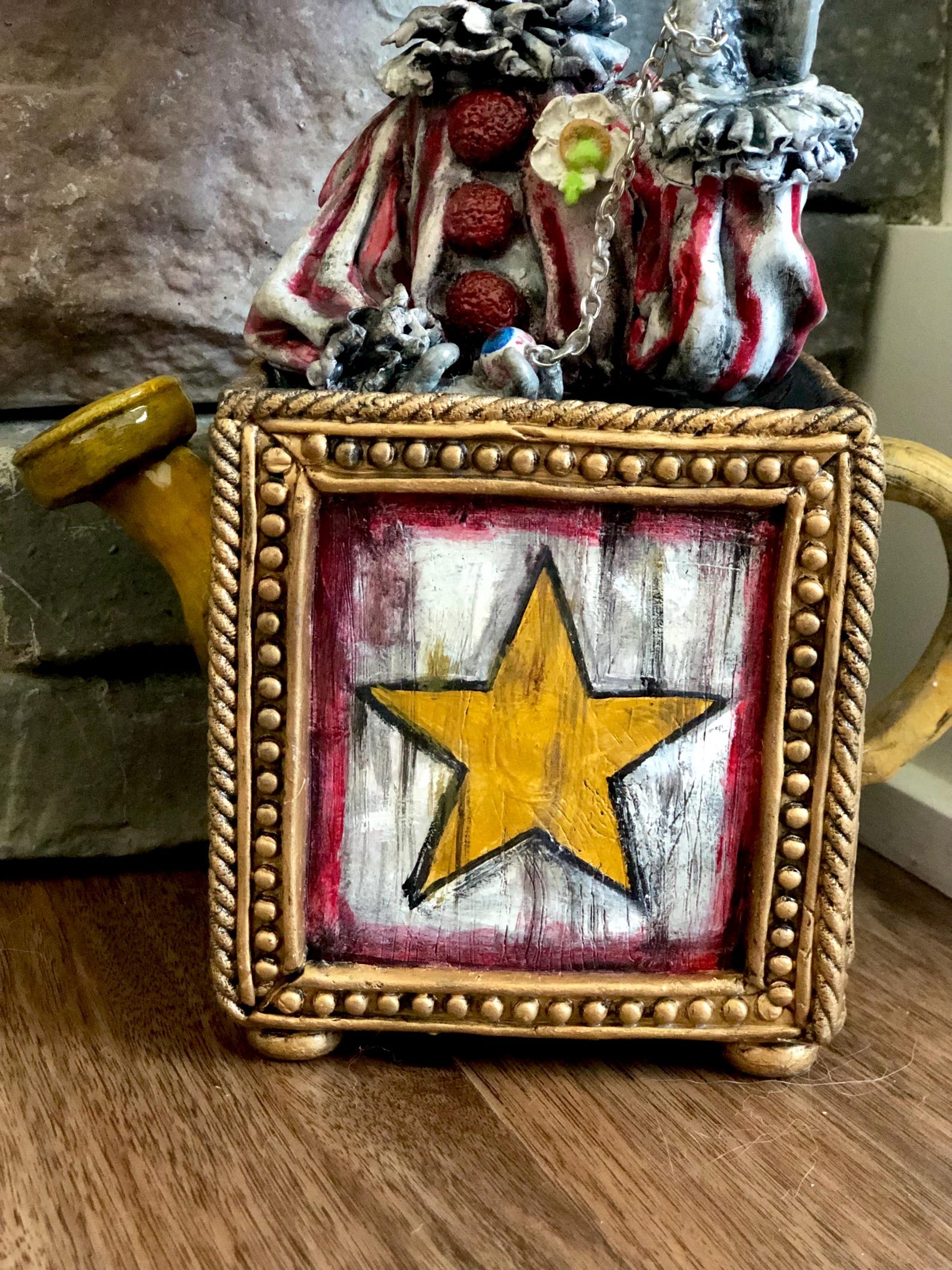 Jack in the Box Teapot - Jester - Creepy Clown - Polymer Clay Art ...