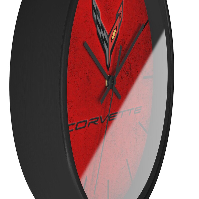 Corvette C8 Wall Clock, Racing Home Decor, Gift for Him, Man Cave Clock ...