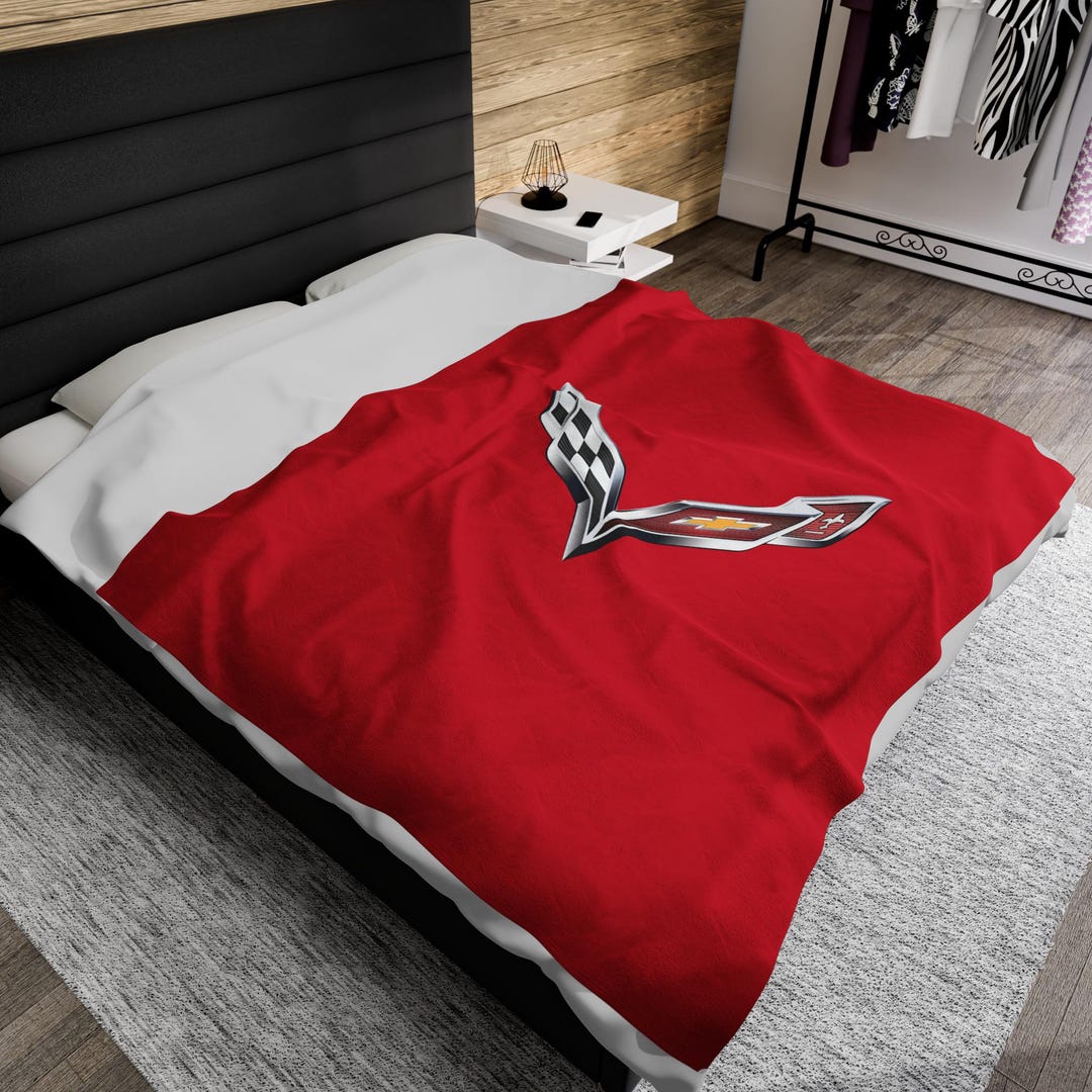 Corvette Blanket, C7 Corvette Gifts, Car Enthusist, Soft Blanket ...