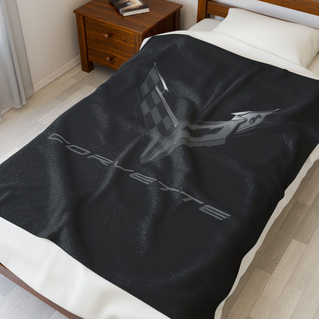 Corvette Blackout Blanket, C8 Corvette Gifts, Soft Blankets, Corvette ...