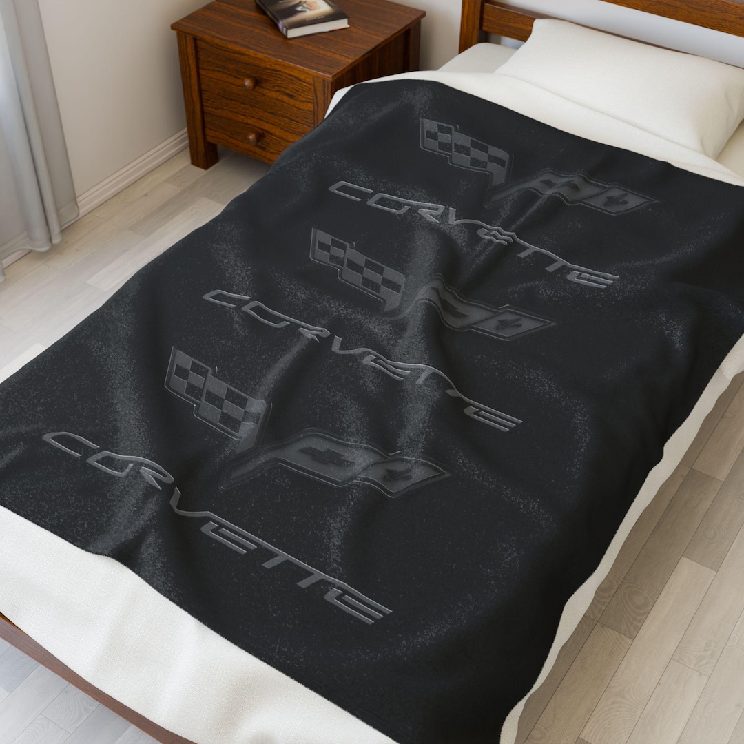 Corvette Blackout Blanket, C6 Corvette Gifts, Soft Blankets, Corvette ...