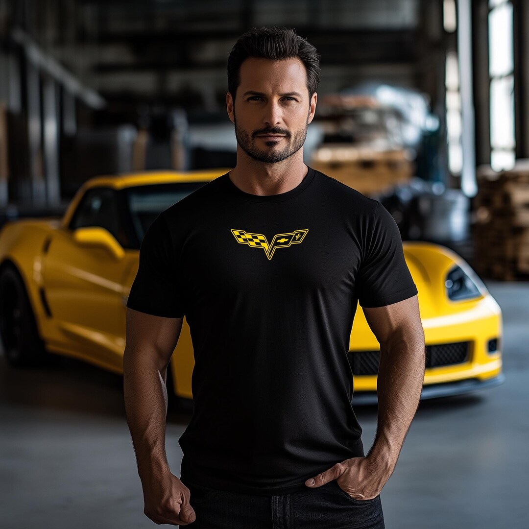 Corvette T-shirt, Corvette Logo, C6 Emblem, Bella and Canvas Soft Tee ...