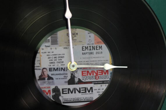 Eminem Gig Ticket Collage Vinyl Record Clock Vintage Retro | Etsy