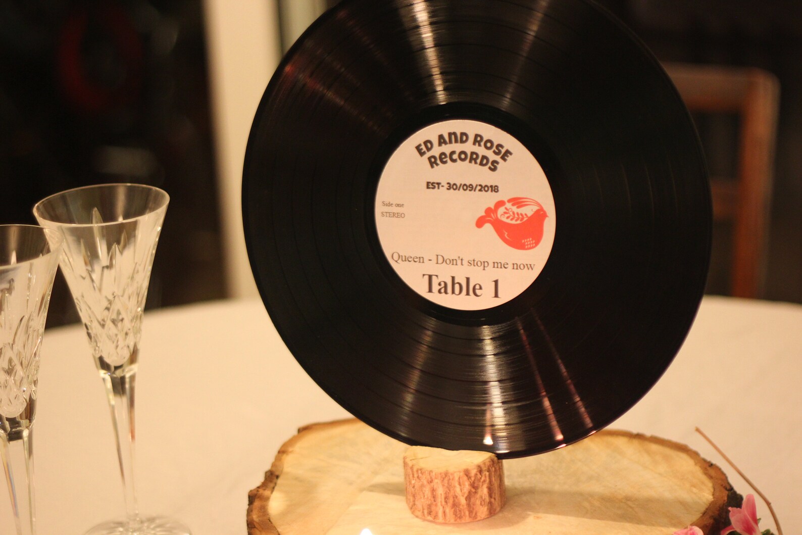 6 Vinyl Record Table Numbers Weddings Partys Vintage Retro | Etsy