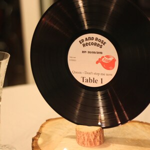 6 Vinyl Record Table Numbers Weddings, Partys Vintage Retro Music ...