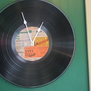 Sustainable Upycled Gift Gig Ticket Collage 12 Vinyl Record Clock ...