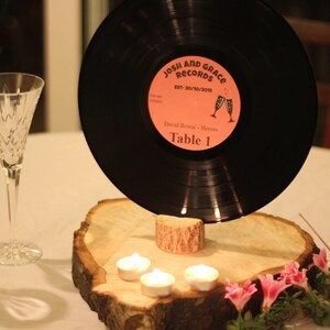 6 Vinyl Record Table Numbers Weddings, Partys Vintage Retro Music ...