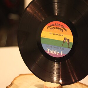 6 Vinyl Record Table Numbers Weddings, Partys Vintage Retro Music ...