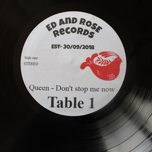 12 Record Table Numbers Made to Order Personalised Rock - Etsy UK