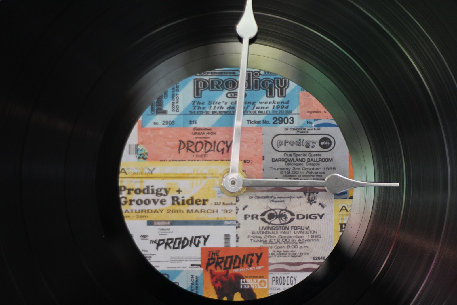 Prodigy Gig Ticket Collage Vinyl Record Clock Vintage Retro - Etsy