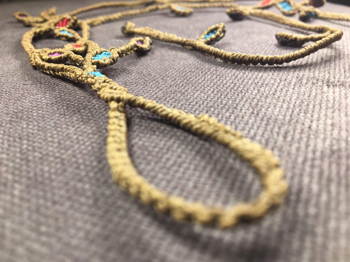 Handmade Tree Macrame Anklet With a Toe Ring / Summer and - Etsy