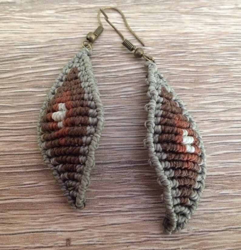 Handmade Macrame Geometric Eye Earrings / Hippie and Boho - Etsy