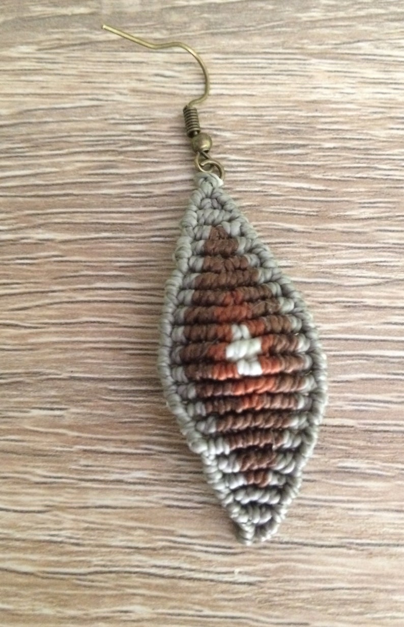 Handmade Macrame Geometric Eye Earrings / Hippie and Boho - Etsy