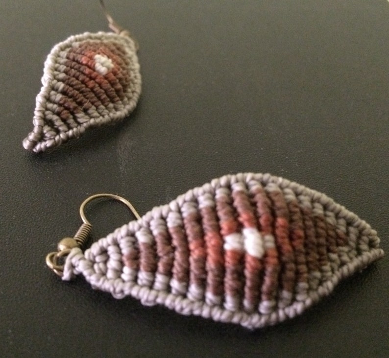 Handmade Macrame Geometric Eye Earrings / Hippie and Boho - Etsy