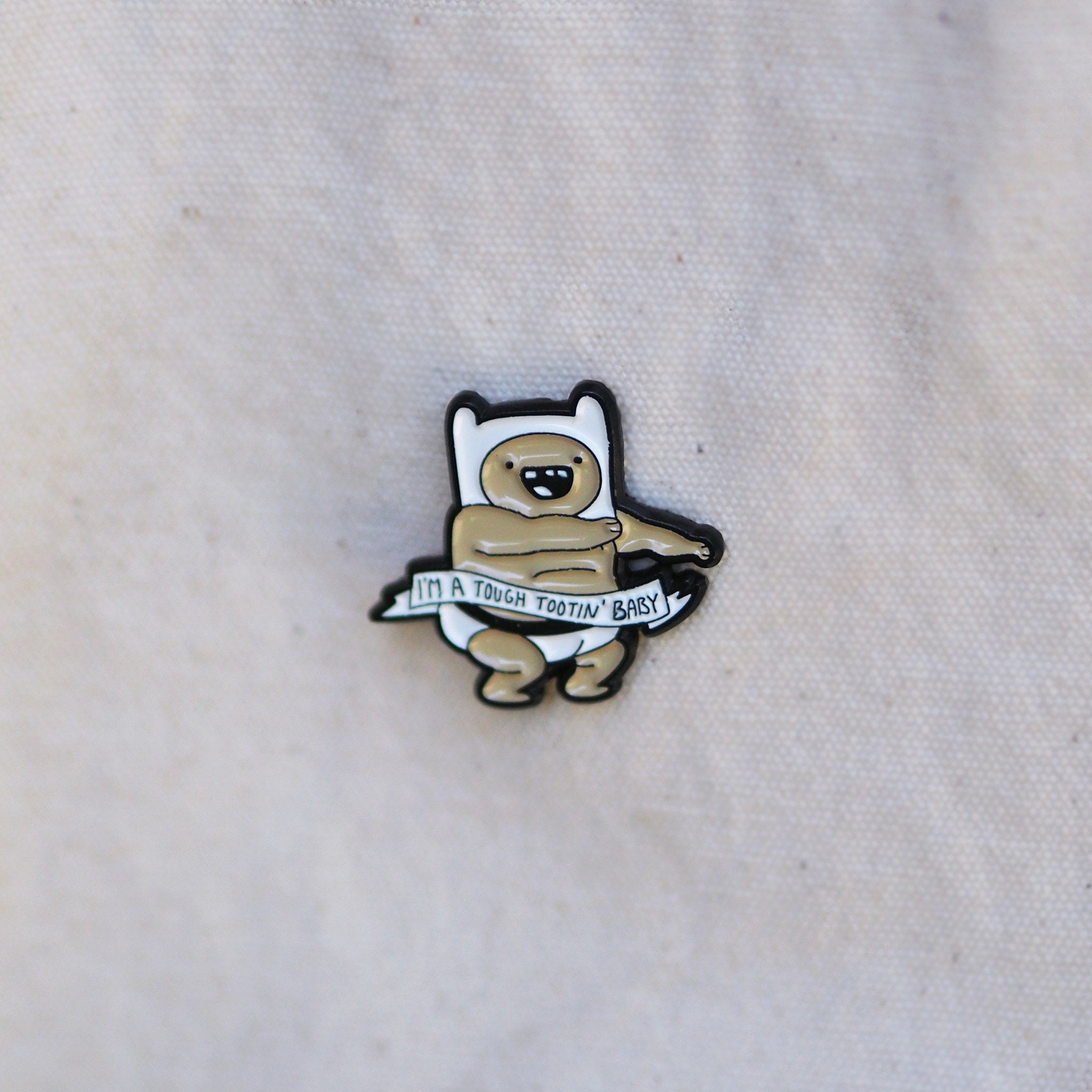 Baby Finn Adventure Time Soft Enamel Pin - Tough Tootin Baby - Etsy