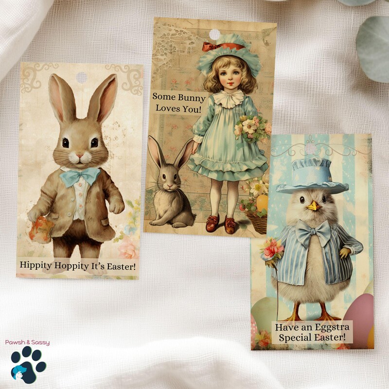 Vintage Easter Tags - Etsy