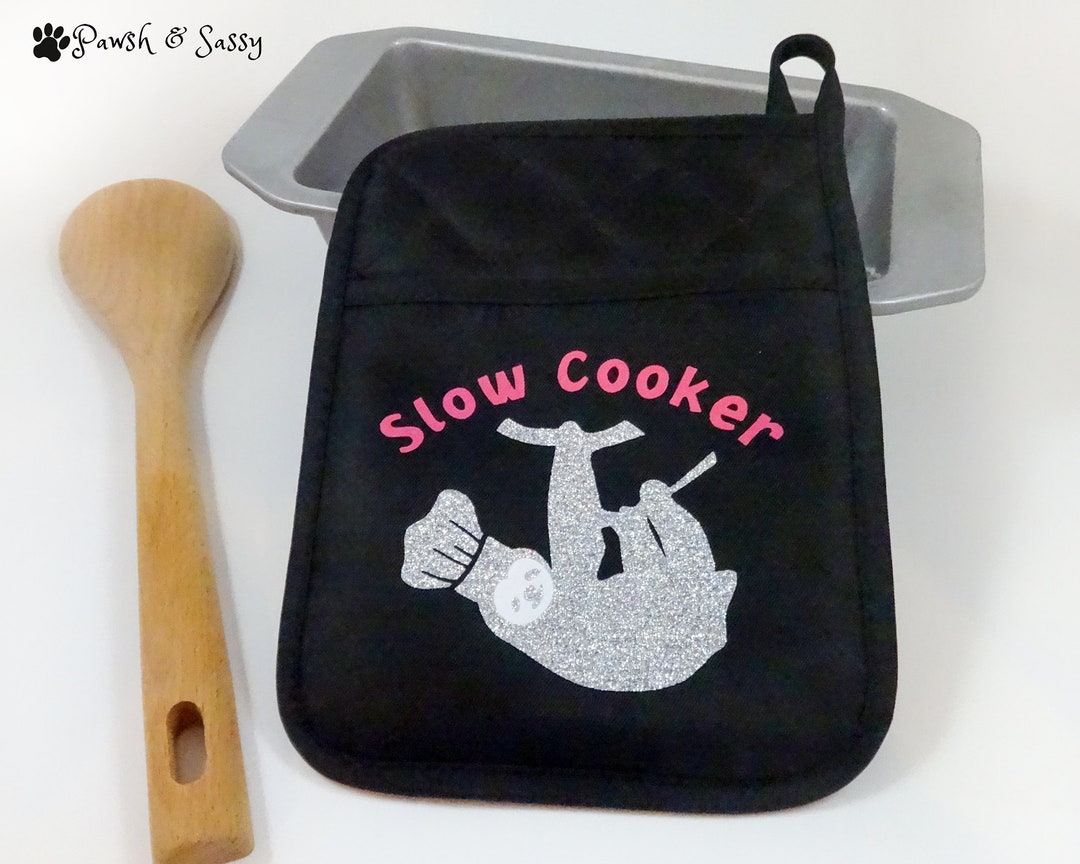 Cute Sloth Pot Holder, Slow Cooker Hot Pad, Oven Mitt, Animal Lover ...