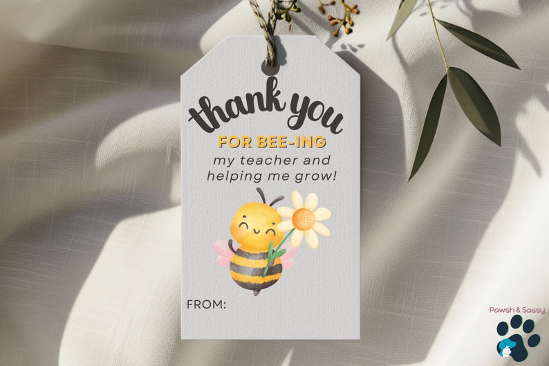 Printable Teacher Gift Tag, Teacher Appreciation Week, End of School ...
