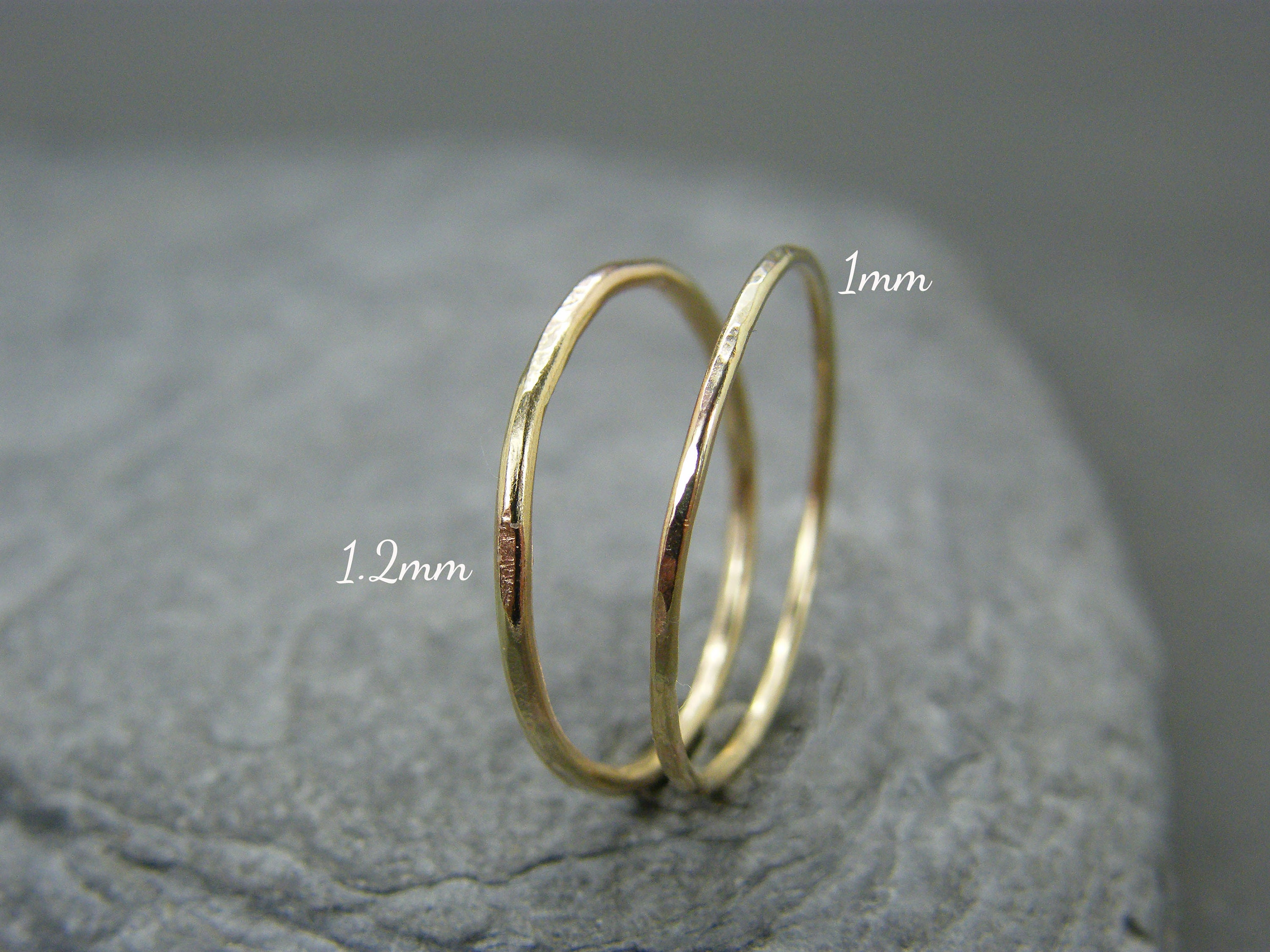 9ct Gold Stacking Ring 9ct Gold Ring Hammered Stacking - Etsy Australia