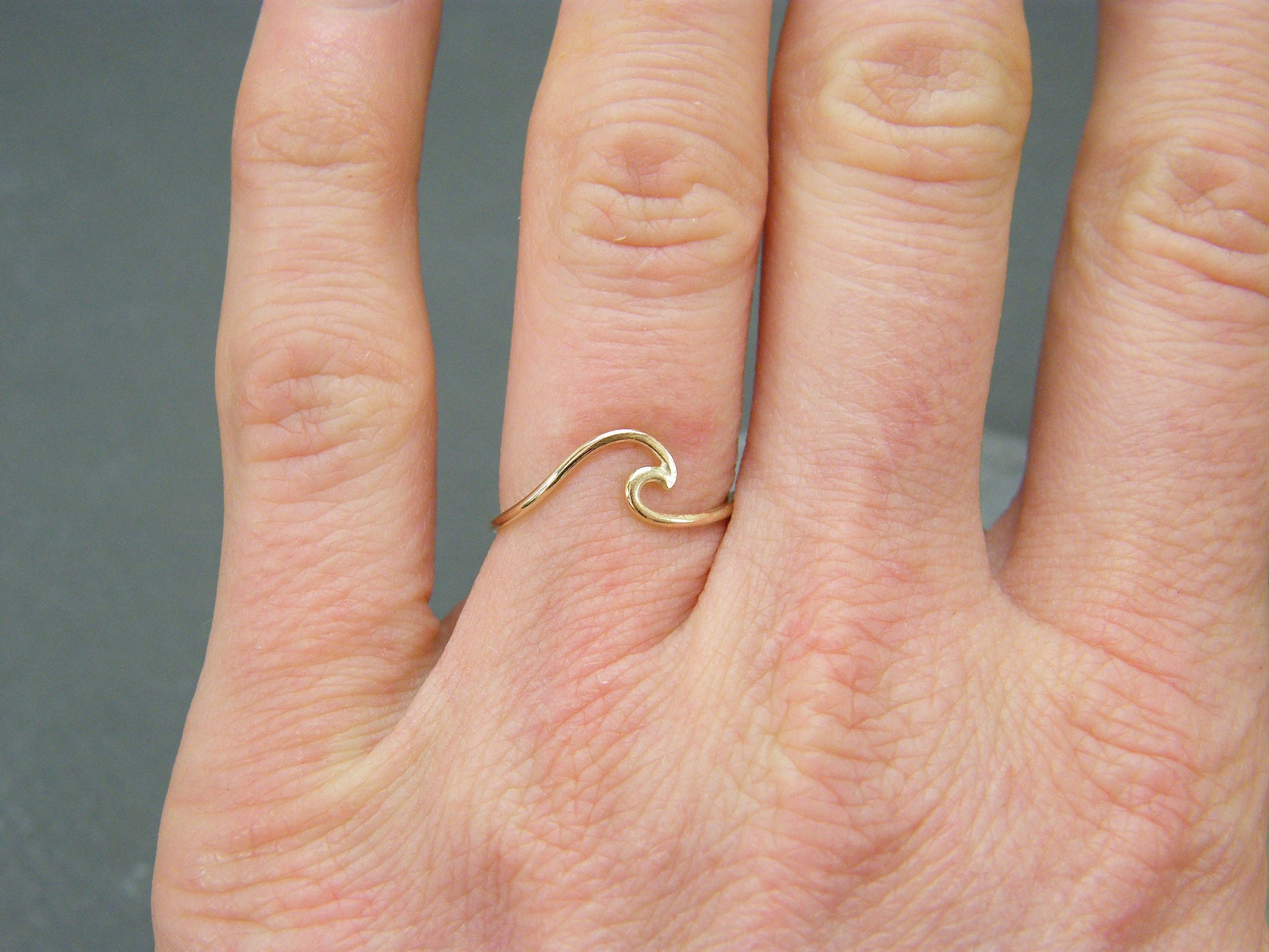 Gold Wave Ring 9ct Gold Wave Ring Surfer Girl Ring Ring | Etsy