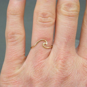 Gold Wave Ring ~ 9ct Gold Wave Ring ~ Surfer Girl Ring ~ Ring for ...