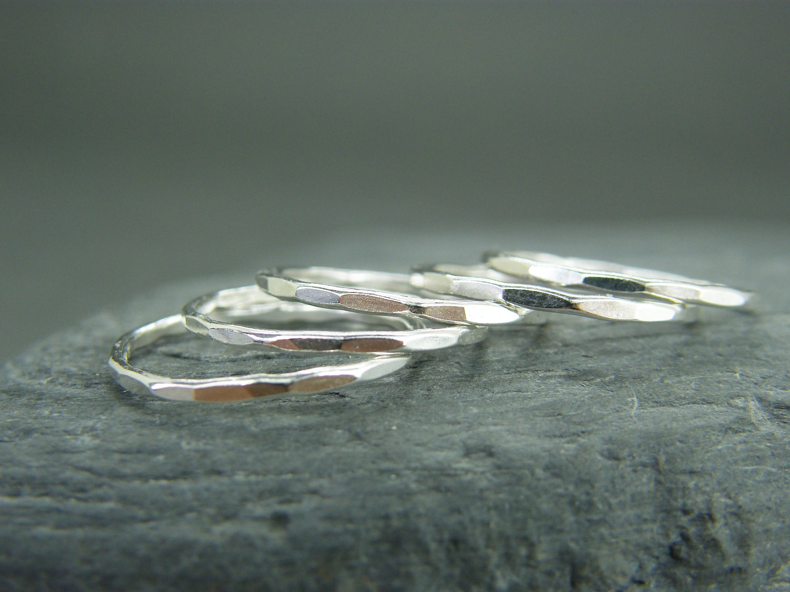 Skinny rings Sterling silver skinny ring Stacking ring | Etsy