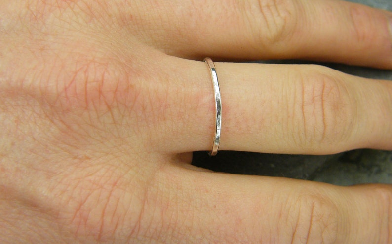 Skinny rings Sterling silver skinny ring Stacking ring | Etsy