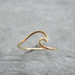Gold Wave Ring ~ 9ct Gold Wave Ring ~ Surfer Girl Ring ~ Ring for ...